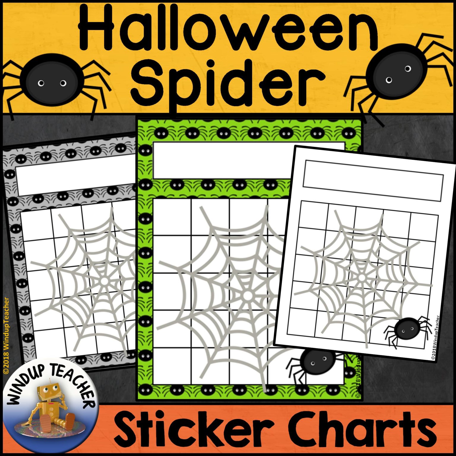 Halloween Spider Incentive Reward Sticker Charts | Made By Teachers