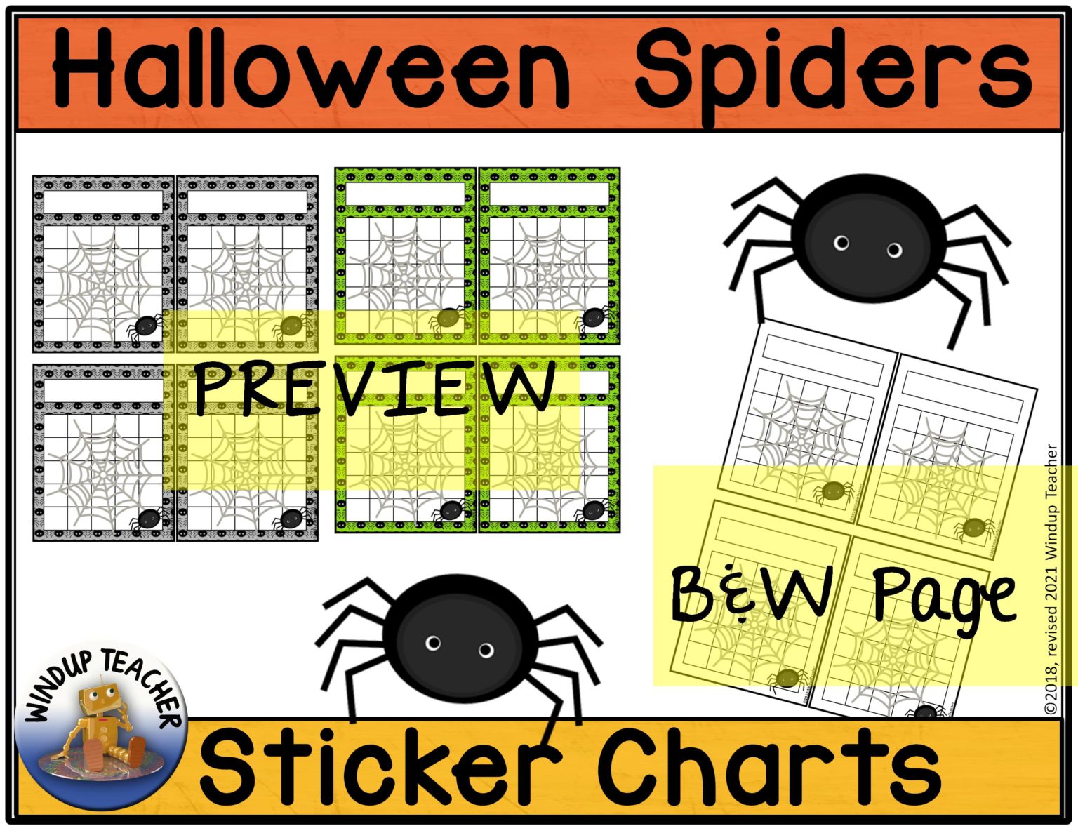 Halloween Spider Incentive Reward Sticker Charts | Made By Teachers