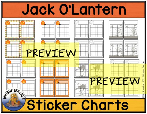 Jack O'Lantern Incentive Reward Charts | Made By Teachers