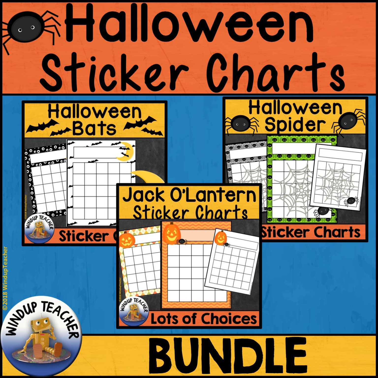 Halloween Sticker Charts BUNDLE - Made By Teachers