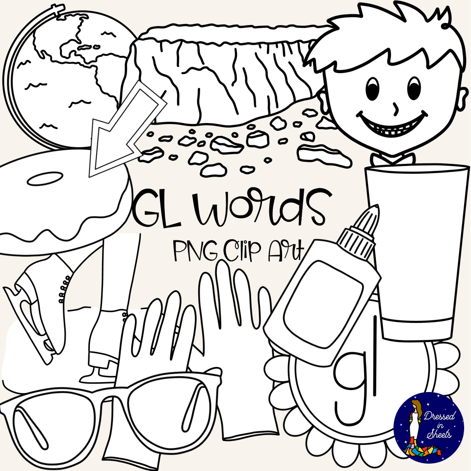 GL Words Clip Art | Made By Teachers
