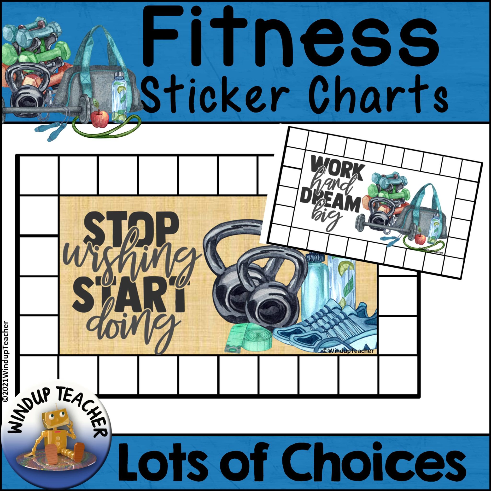 Exercise Fitness Sticker Charts | Made By Teachers