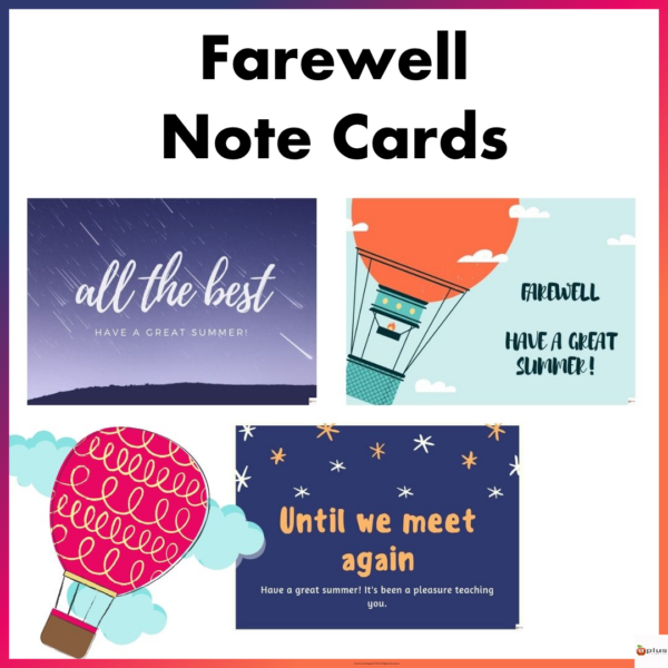 Farewell Note Cards - Made By Teachers