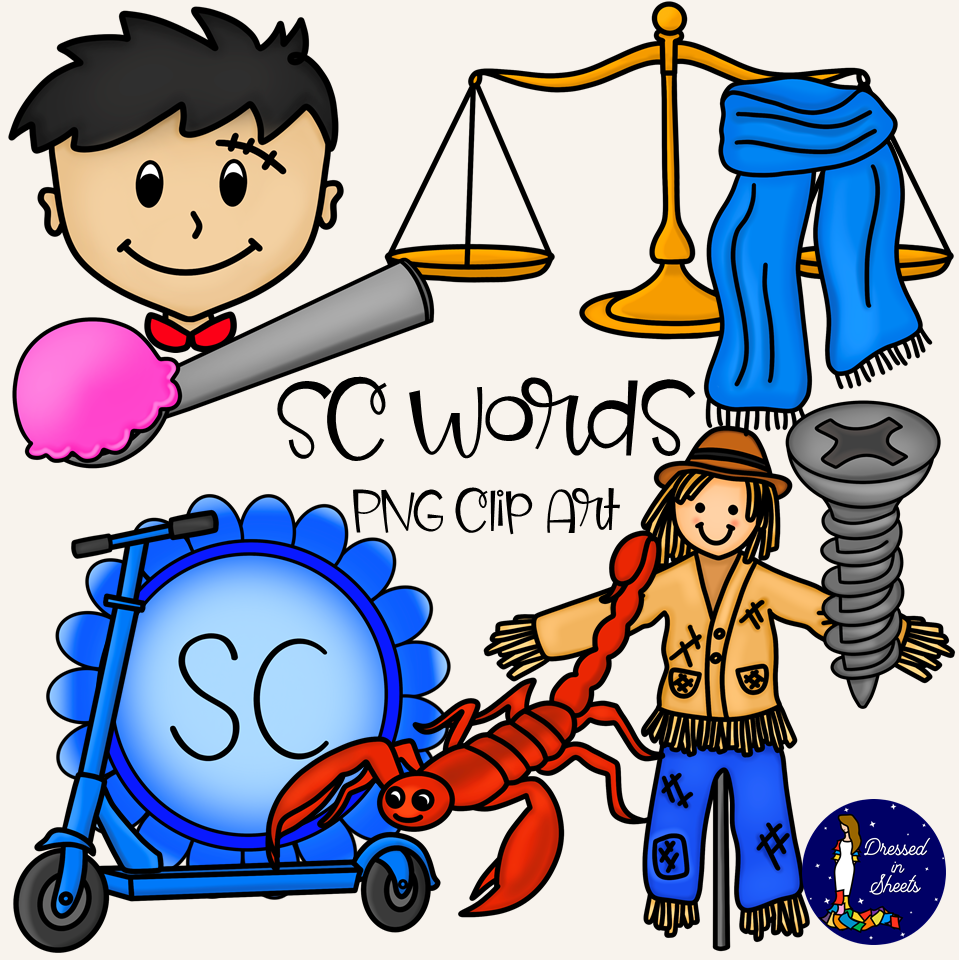 SC words Clip Art | Made By Teachers