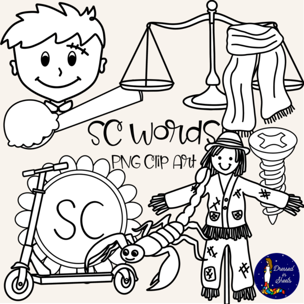 SC words Clip Art | Made By Teachers