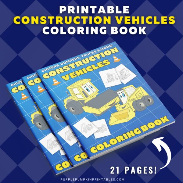 Printable Construction Vehicle Coloring Book | Made By Teachers