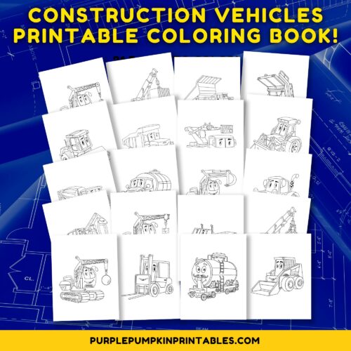Printable Construction Vehicle Coloring Book | Made By Teachers