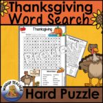 Thanksgiving Word Search - Easy and Hard BUNDLE | Made By Teachers
