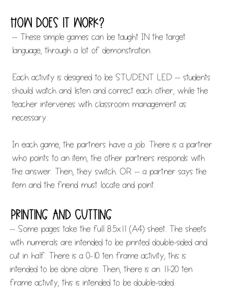 Dual Immersion Partner Activities Packet | Made By Teachers