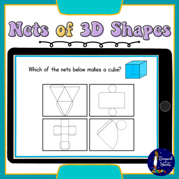 Nets of 3D Shapes BOOM Cards - Made By Teachers