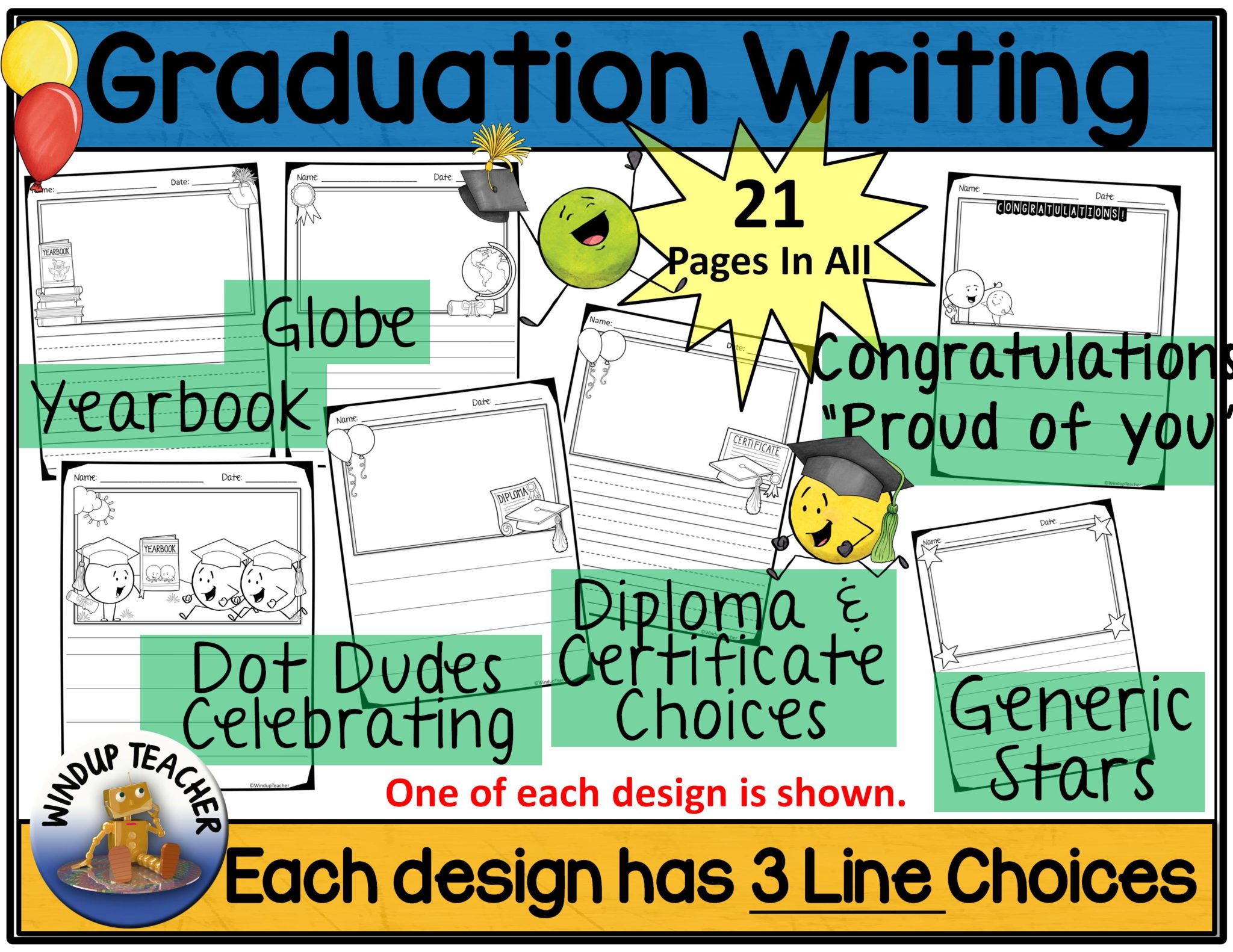 Graduation Writing Papers for End of Year | Made By Teachers