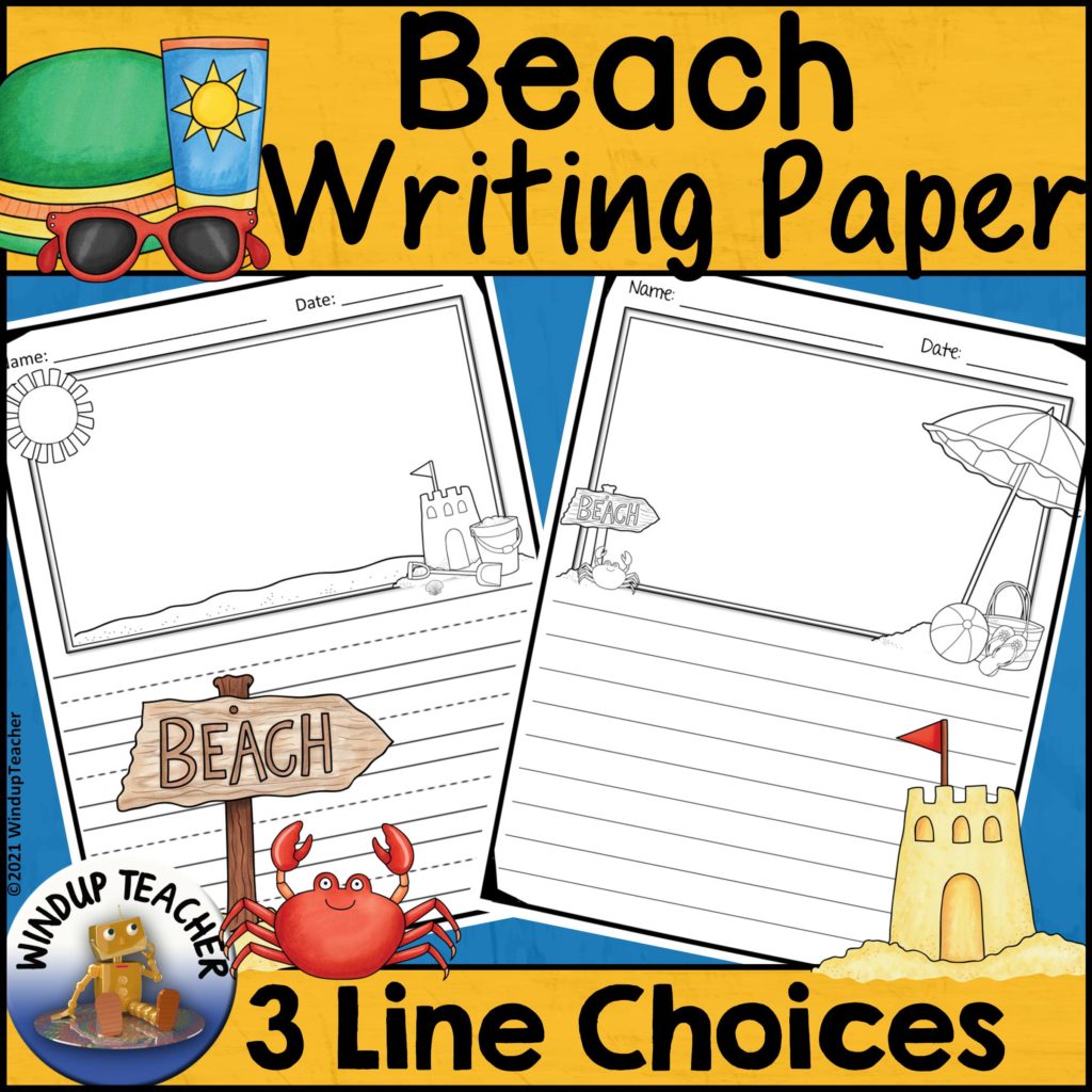 Beach Writing Papers for Summer | Made By Teachers
