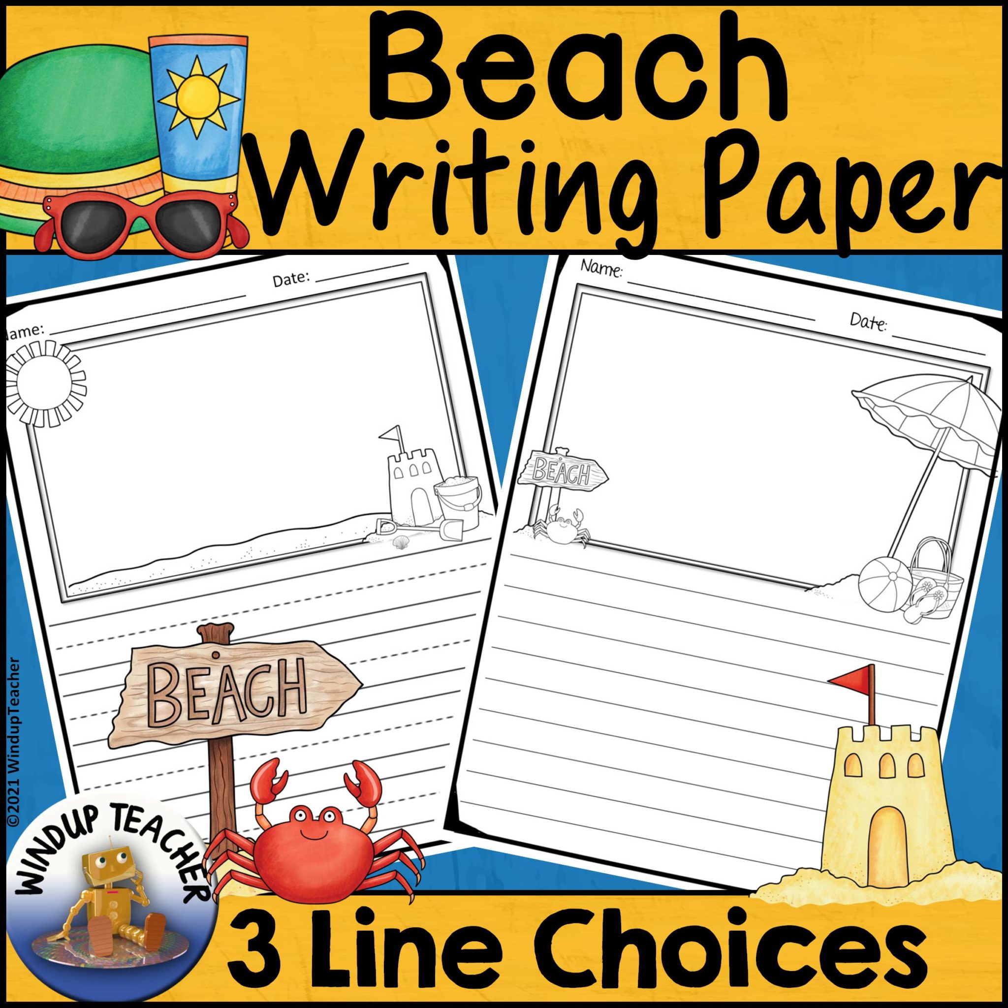 Beach Writing Papers for Summer - Made By Teachers
