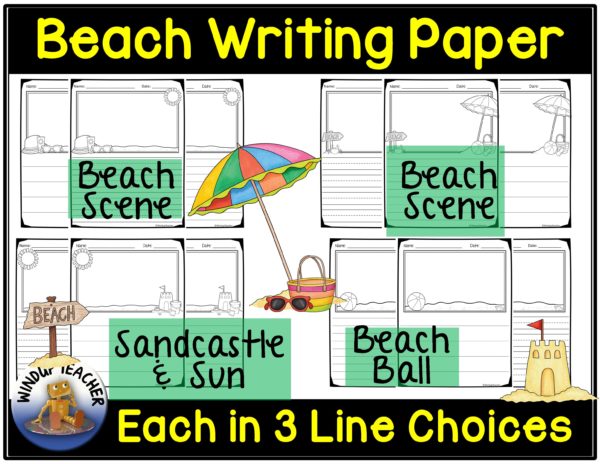 Beach Writing Papers for Summer - Made By Teachers