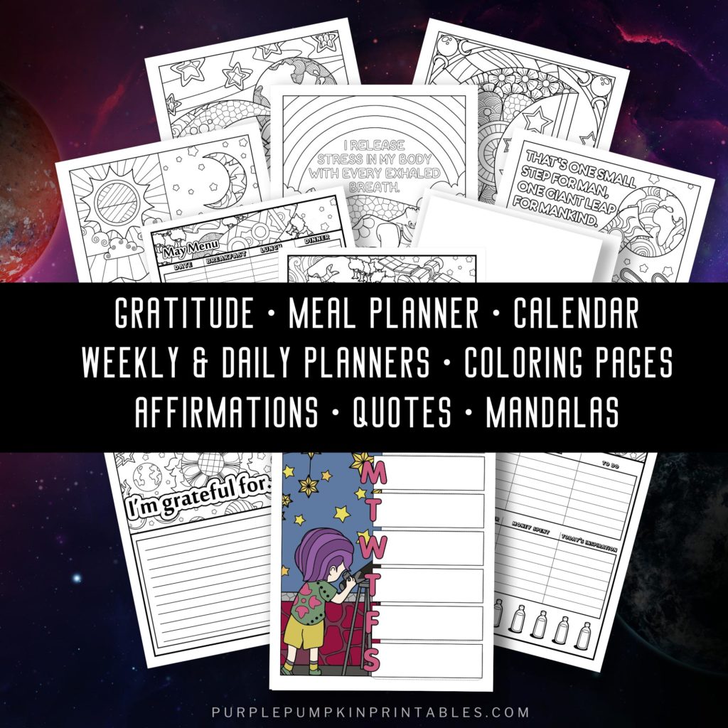 Printable Outer Space Planner Journal To Color | Made By Teachers
