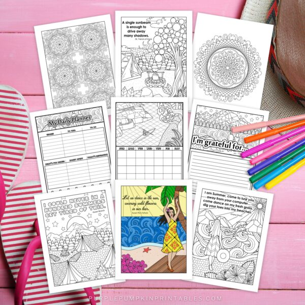 Printable Summer Planner Journal To Color | Made By Teachers