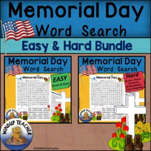 Memorial Day Word Search BUNDLE - Made By Teachers
