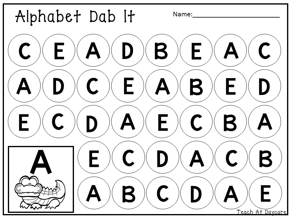 26 Alphabet Dab It Uppercase Worksheets - Made By Teachers
