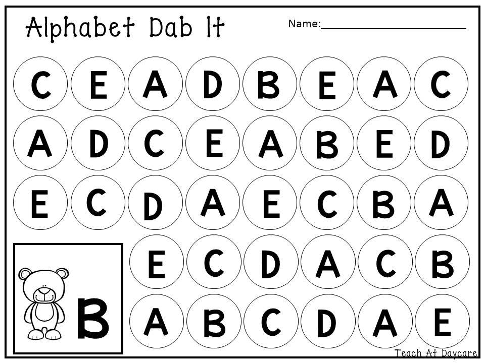 26 Alphabet Dab It Uppercase Worksheets | Made By Teachers