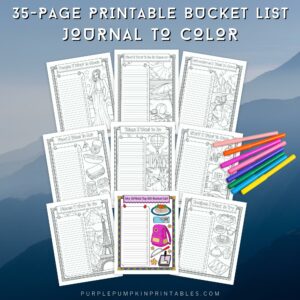 Printable Bucket List Journal To Color - Made By Teachers