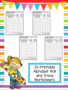 26 Roll and Trace the Alphabet Worksheets. - Made By Teachers