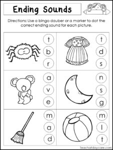10 Ending Sounds Phonics Worksheets - Made By Teachers