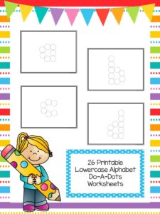 26 Alphabet Lowercase Do-A-Dots Worksheets. - Made By Teachers