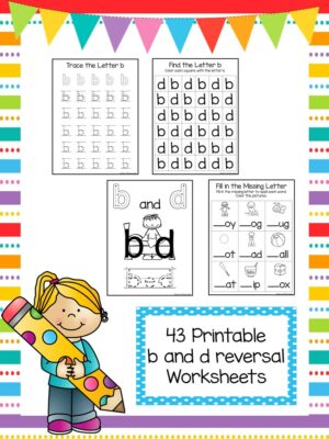 40 No Prep b and d Letter Reversal Worksheets - Made By Teachers
