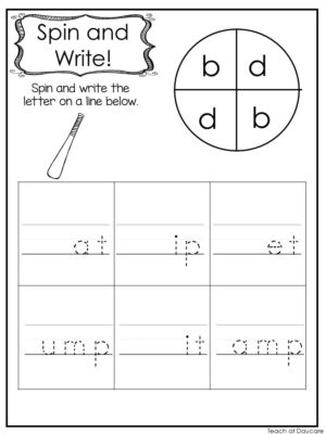 40 No Prep b and d Letter Reversal Worksheets - Made By Teachers