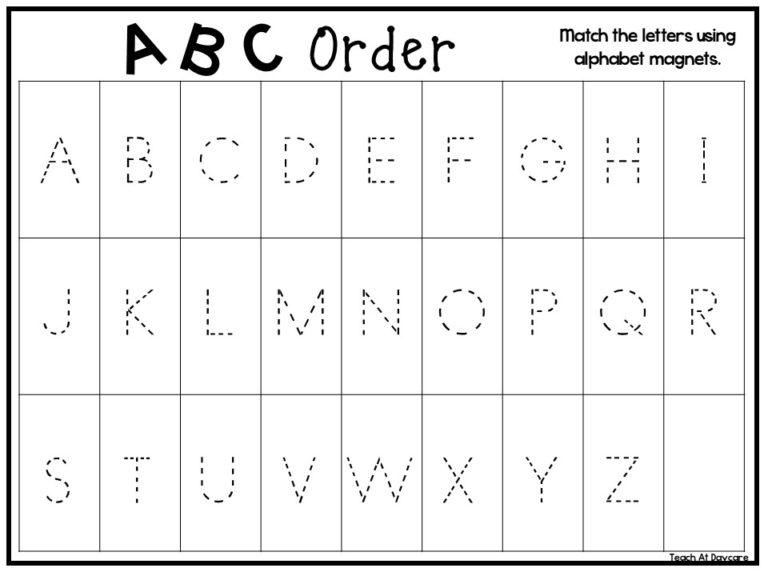 4 Printable ABC Order Work Mats/Worksheets | Made By Teachers