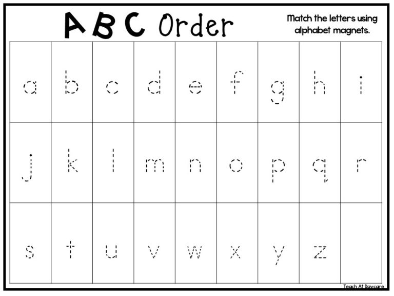 4 Printable ABC Order Work Mats/Worksheets - Made By Teachers