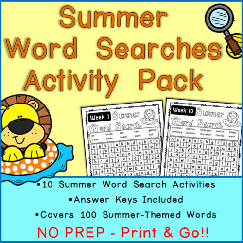 Summer Word Search Activity Pack - Made By Teachers