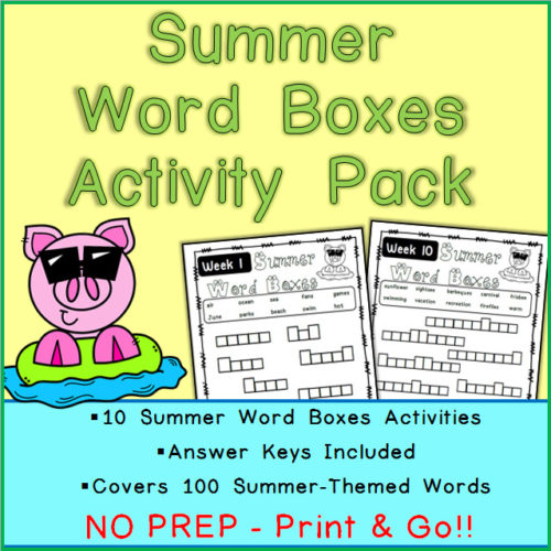 Summer Word Boxes Activity Pack | Made By Teachers