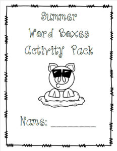 Summer Word Boxes Activity Pack - Made By Teachers