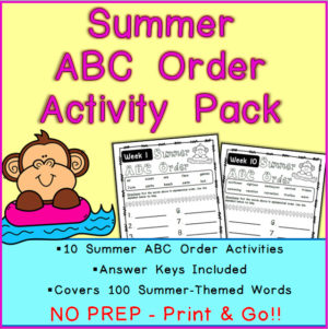 Summer ABC Order Activity Pack - Made By Teachers