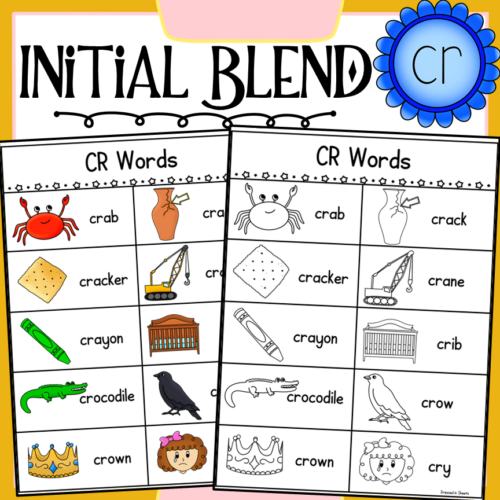 Initial Blend CR Worksheets | Made By Teachers
