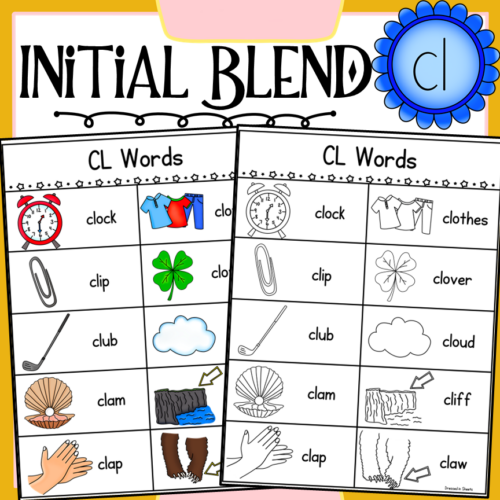 Initial Blend CL Worksheets | Made By Teachers