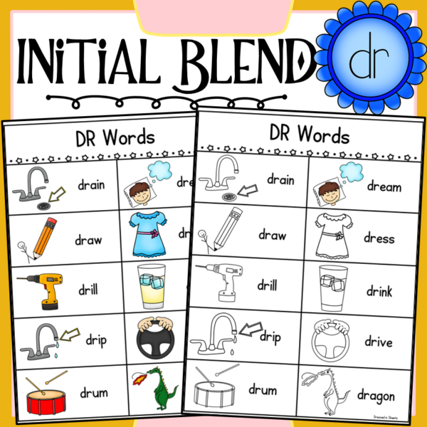 Initial Blend DR Worksheets | Made By Teachers