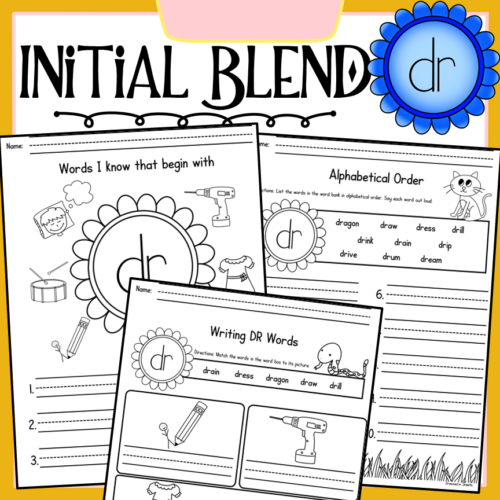 Initial Blend DR Worksheets | Made By Teachers