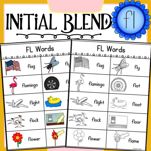 Initial Blend FL Worksheets | Made By Teachers