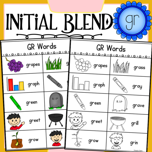 Initial Blend GR Worksheets | Made By Teachers