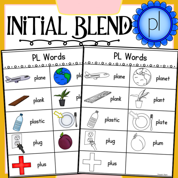 Initial Blend PL Worksheets | Made By Teachers