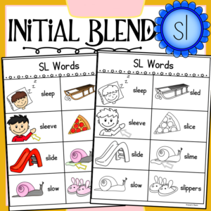 Initial Blend SL Worksheets - Made By Teachers