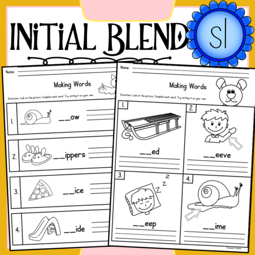 Initial Blend SL Worksheets | Made By Teachers