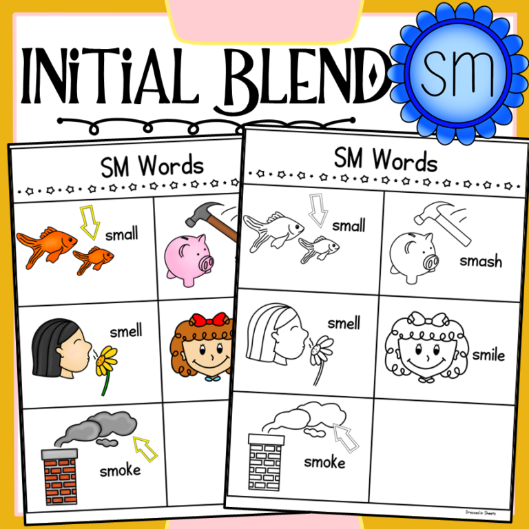 Initial Blend SM Worksheets - Made By Teachers