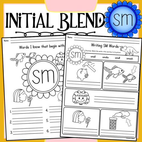 Initial Blend SM Worksheets | Made By Teachers