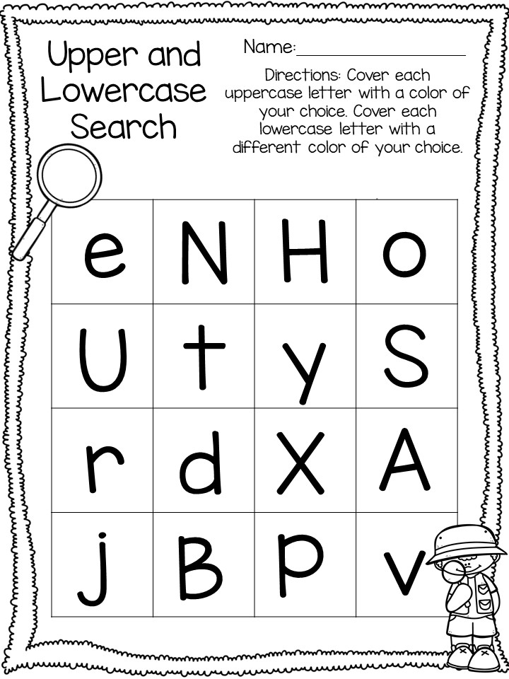 Upper and Lowercase Letter Search Work Mats/Worksh | Made By Teachers