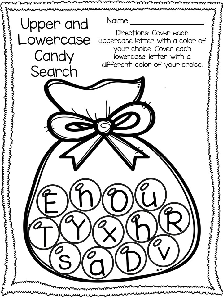 Upper and Lowercase Letter Search Work Mats/Worksh - Made By Teachers