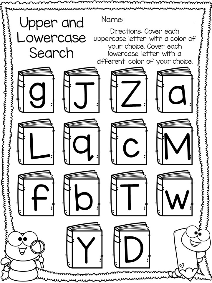 Upper and Lowercase Letter Search Work Mats/Worksh - Made By Teachers