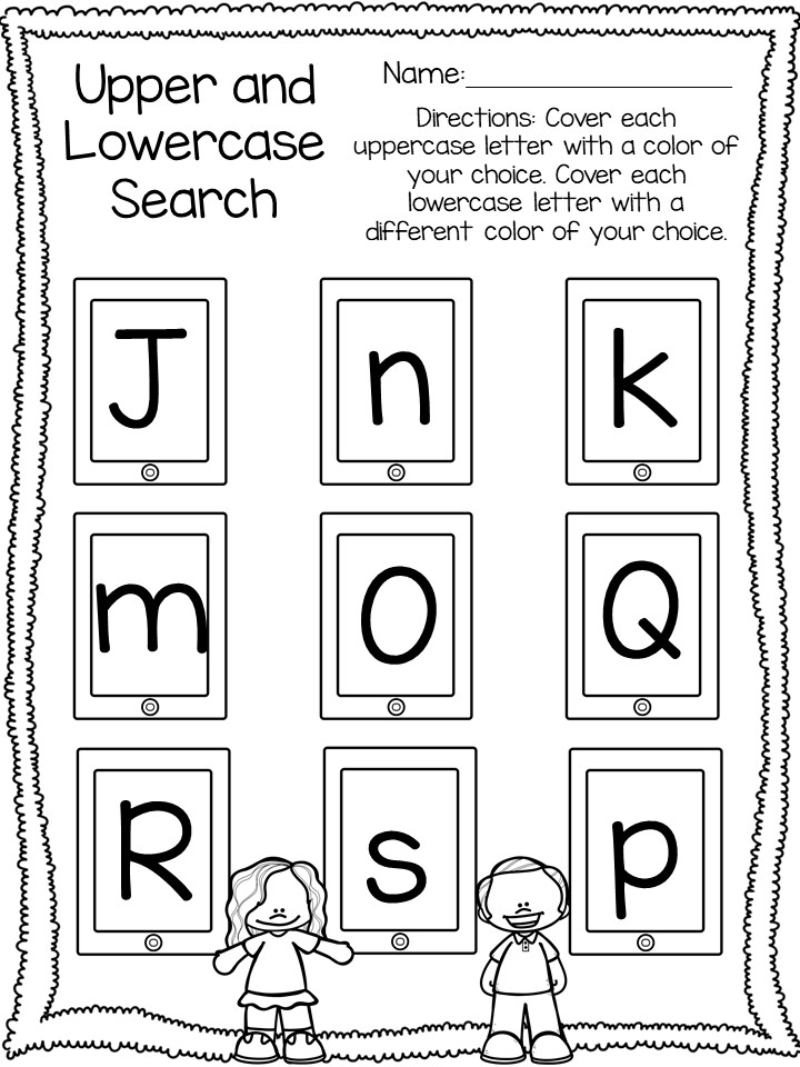 Upper and Lowercase Letter Search Work Mats/Worksh - Made By Teachers